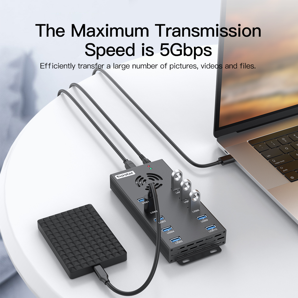 A-423 10 Ports USB 3.0 HUB - Sipolar