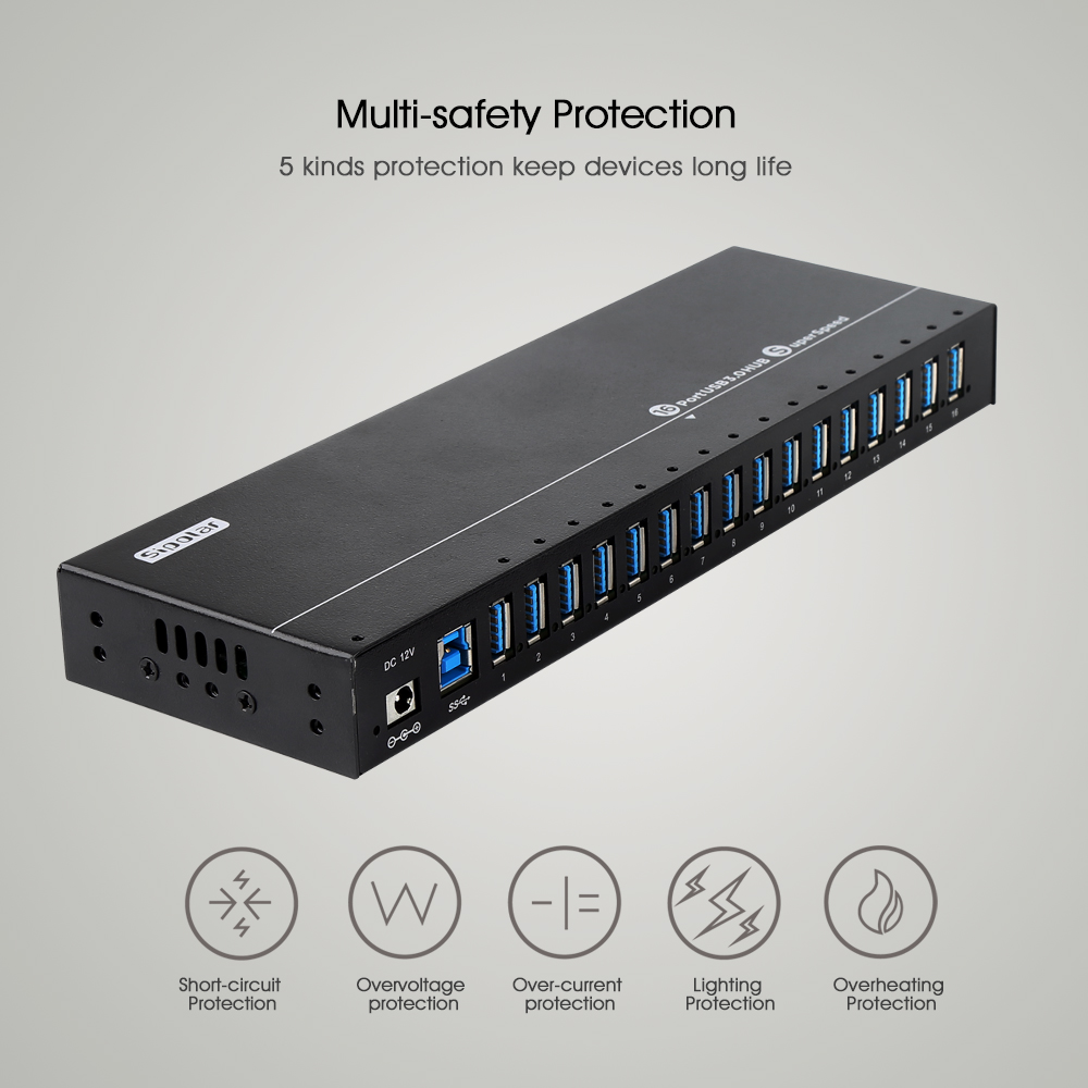 A-316 16 Ports USB 3.0 HUB - Sipolar