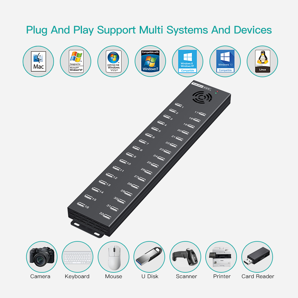 A-832 32 Ports USB 2.0 HUB - Sipolar