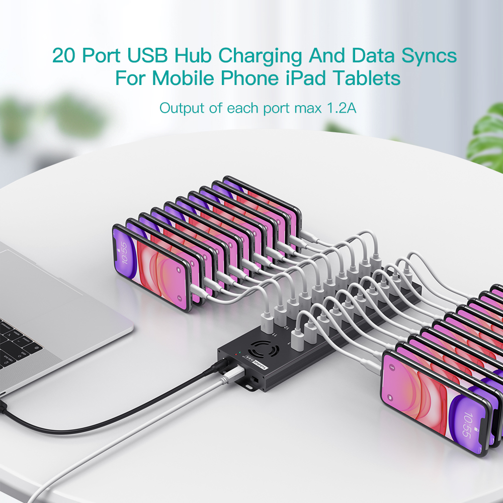 A-805P 20 Ports USB 2.0 HUB - Sipolar