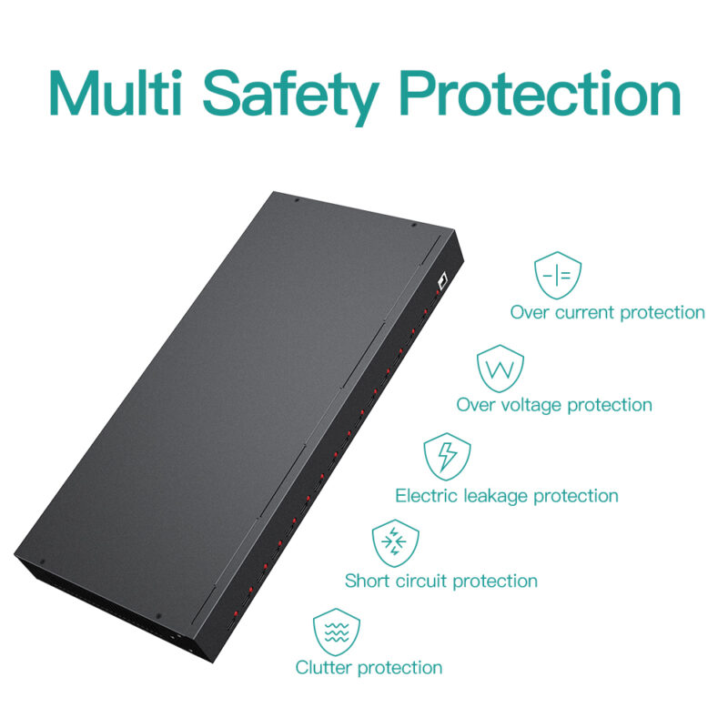 16-Port USB-C Rack Mount Hub Supplies for Reliable Charging - Sipolar