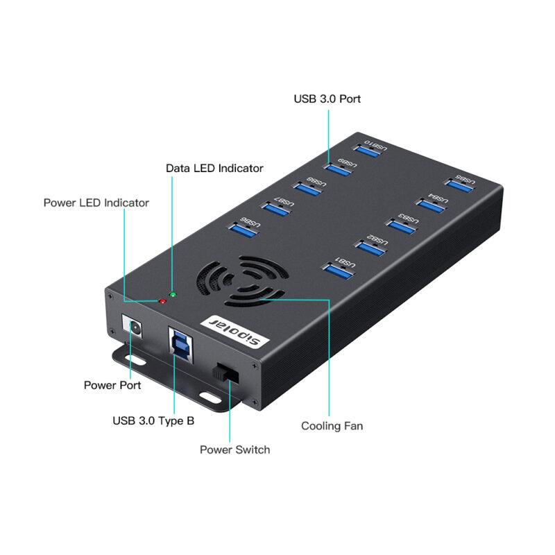 A-423 10 Ports USB 3.0 HUB - Sipolar