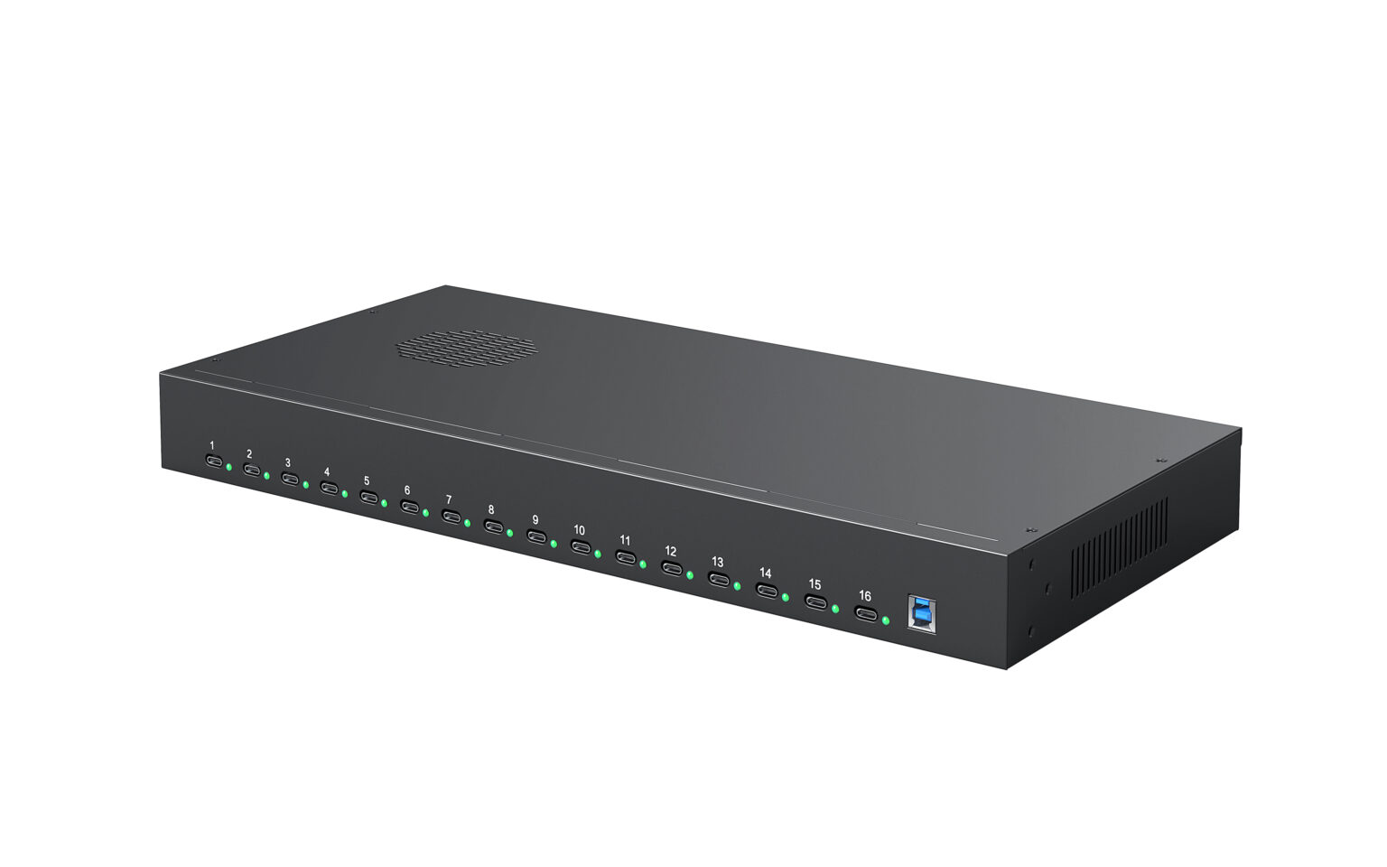 16-Port USB-C Rack Mount Hub Supplies for Reliable Charging - Sipolar